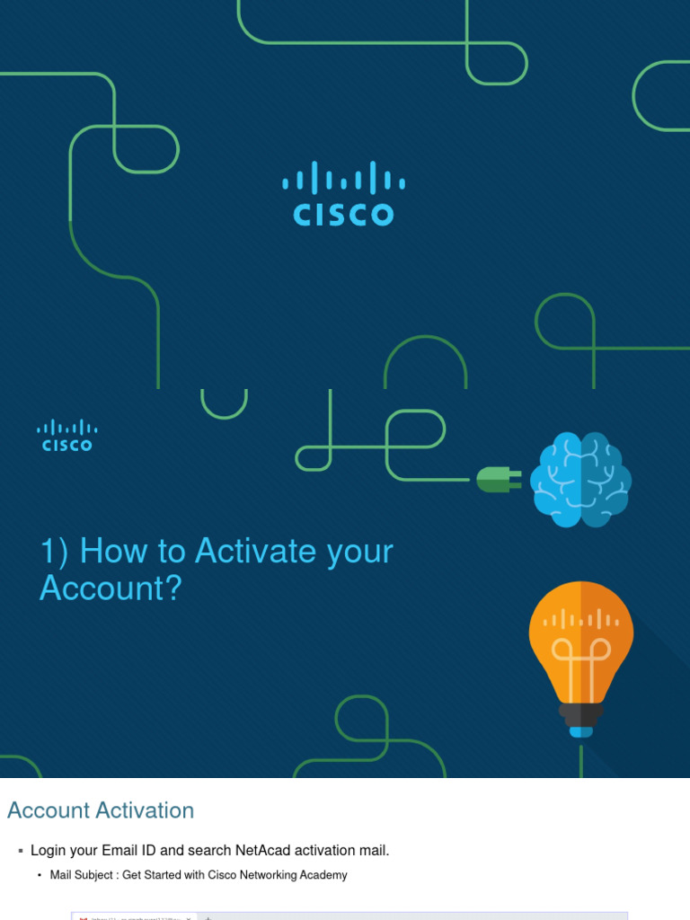 Cisco NetAcad Account Activation Guide | PDF | Login | Password
