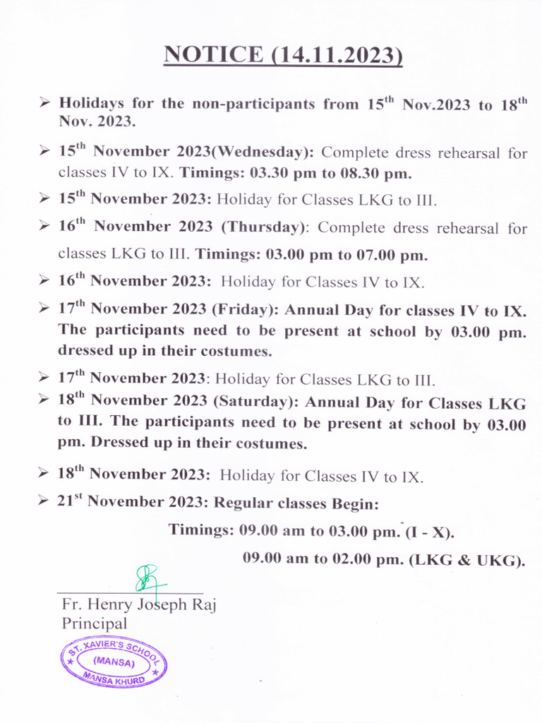 Annual Function Notice | PDF