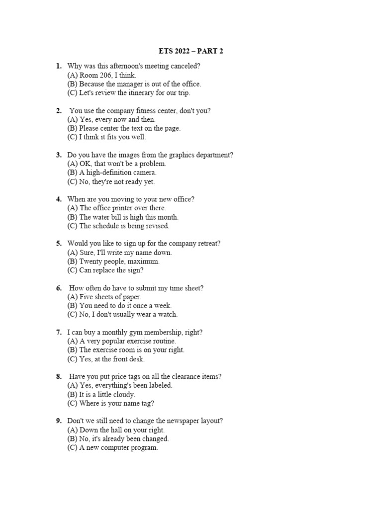 ETS 2022 Test 1 Part 2 Transcript | PDF | Computing