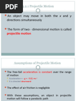 PROJECTILE_MOTION_PRACTICE_QUESTIONS | PDF | Projectiles | Acceleration