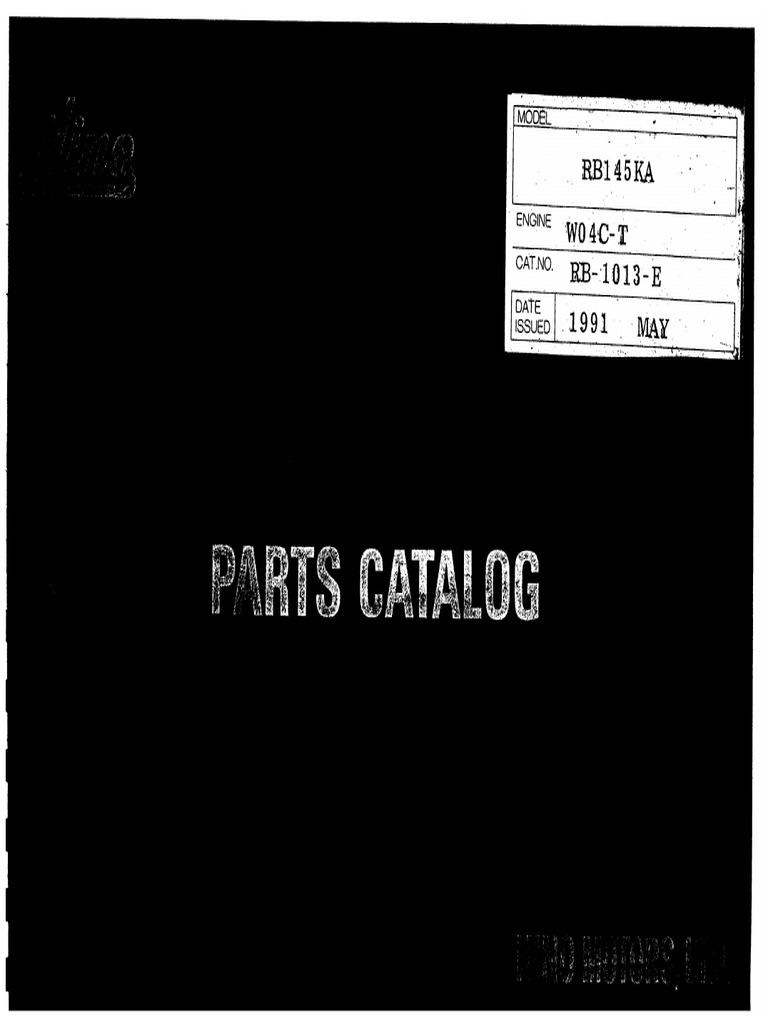 Hino RB145 Parts Manual | PDF