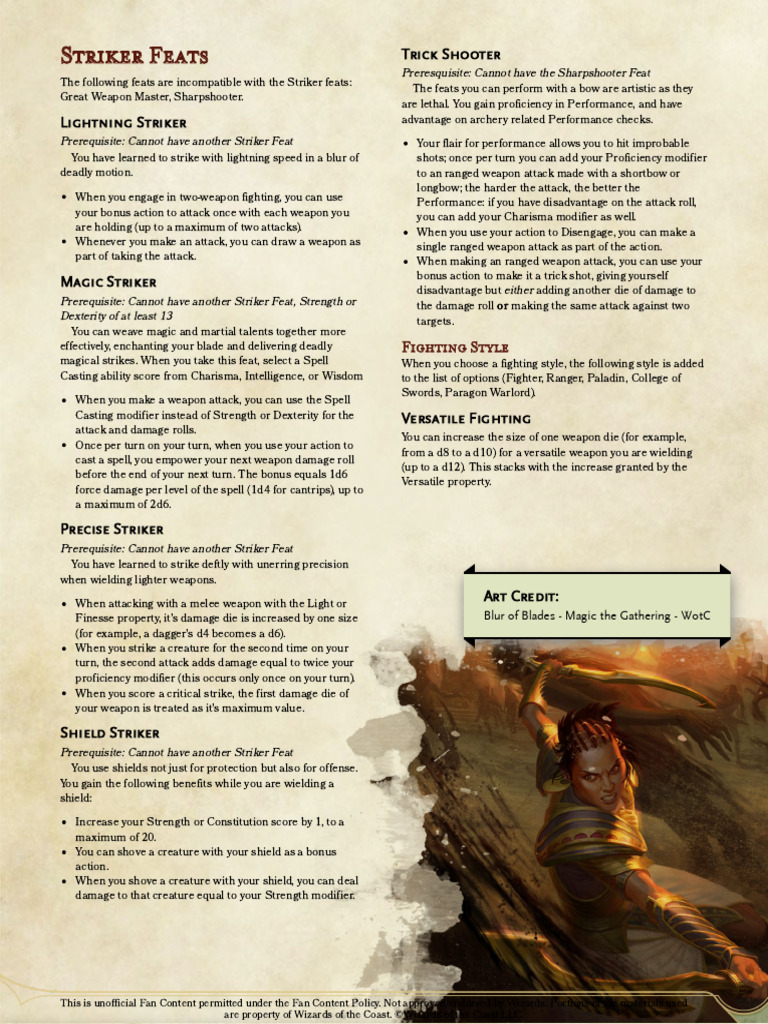 Striker Feats - Kibblestasty | PDF