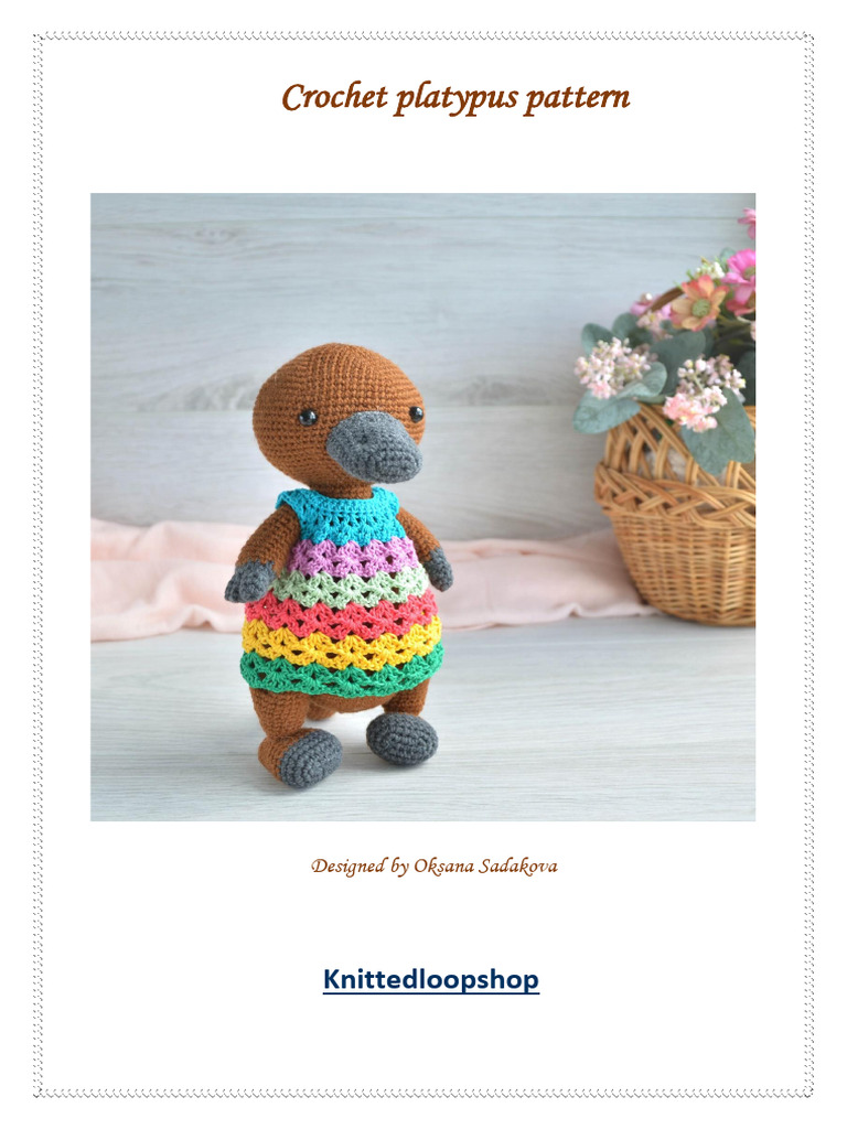 Platypus Pattern | PDF | Crochet | Folk Art