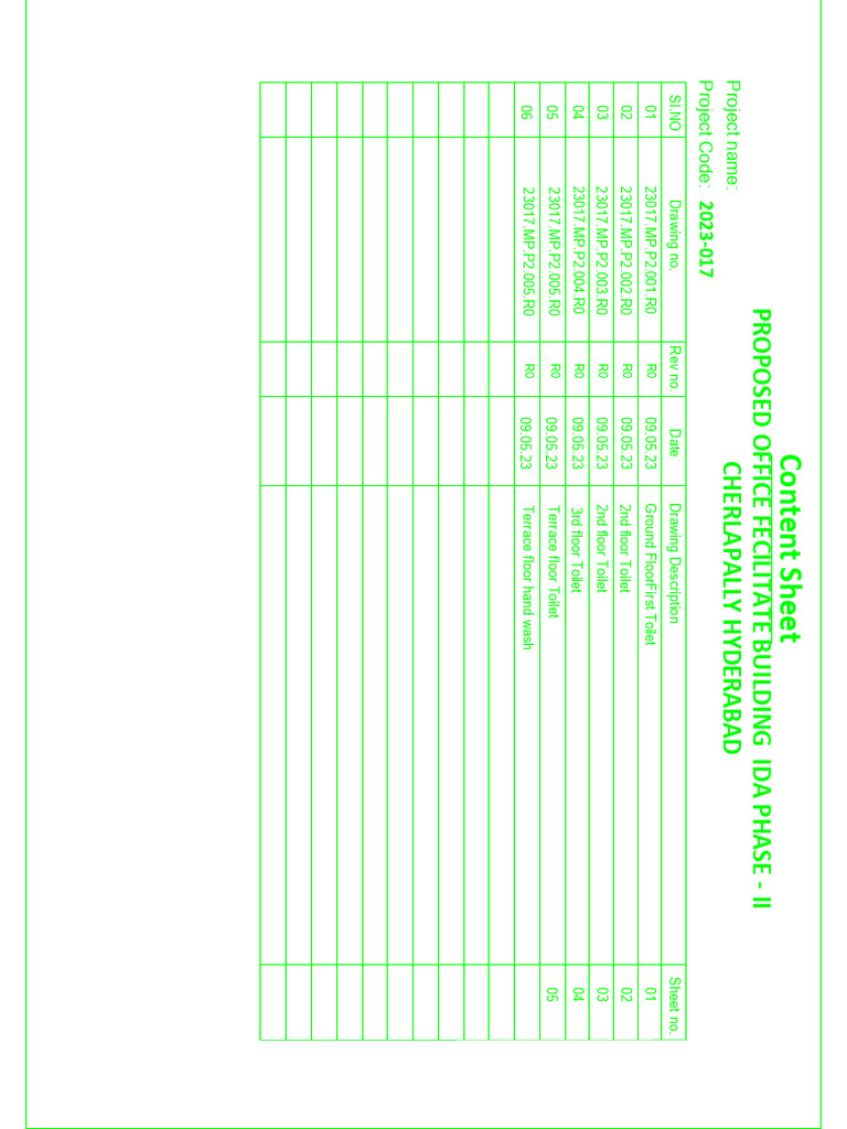 Phe List of Drawing | PDF | Home & Garden | Technology & Engineering