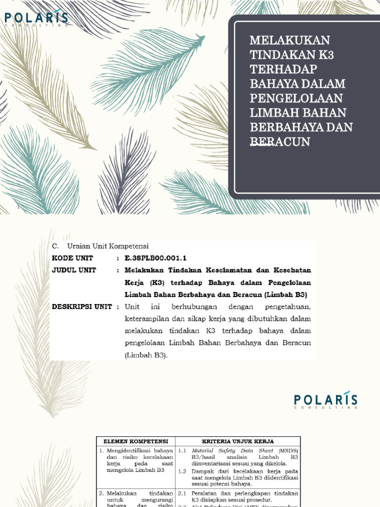 Tindakan K3 Dalam Bahaya LB3 | PDF