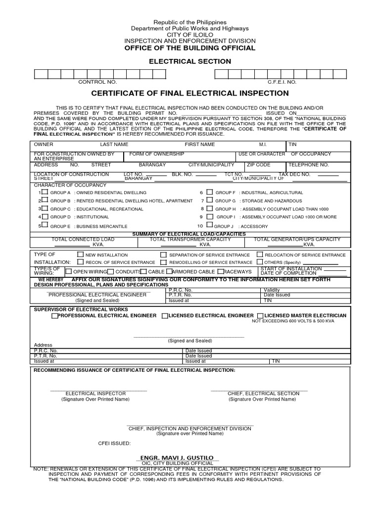 Sample Cfei | PDF | Electrical Wiring
