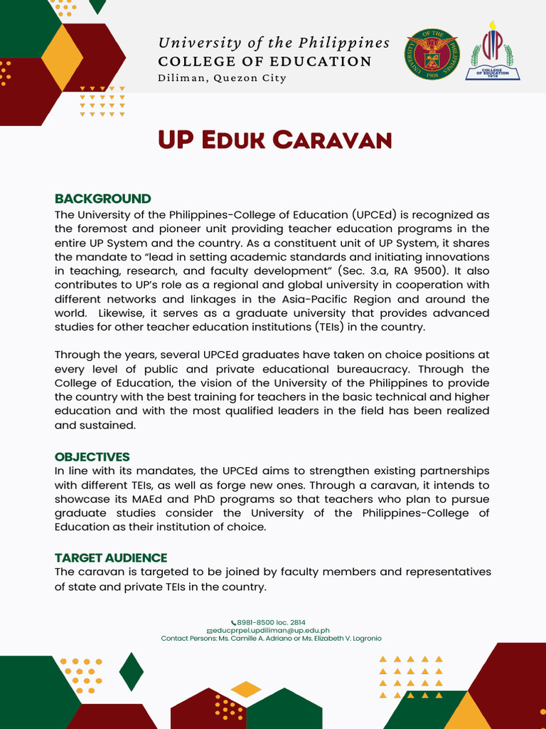UP College of Education Graduate Caravan | PDF