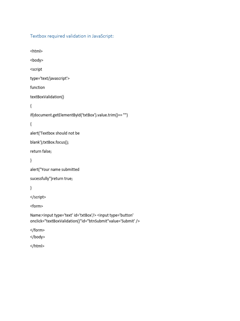 JS programs | PDF | Java Script | Web Development
