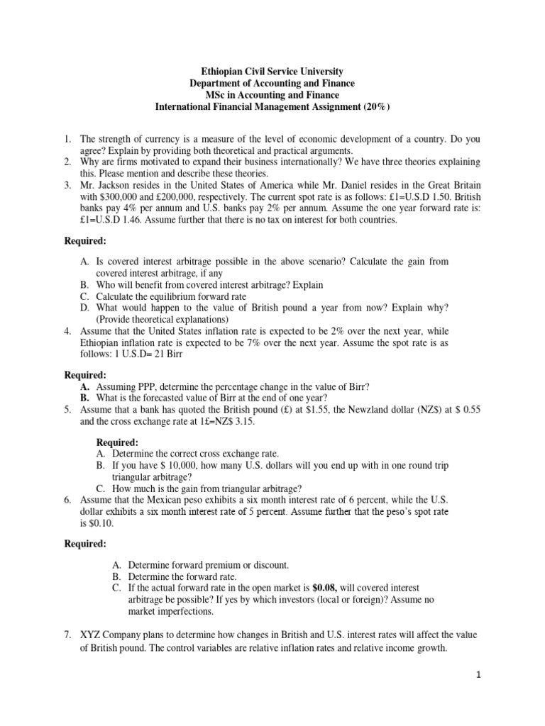 Individual Assignemngt IFM | PDF | Interest | Exchange Rate