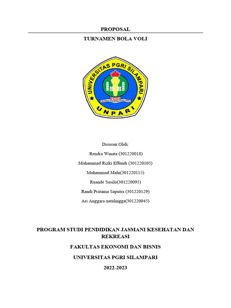 PROPOSAL BOLA VOLLY Docx | PDF