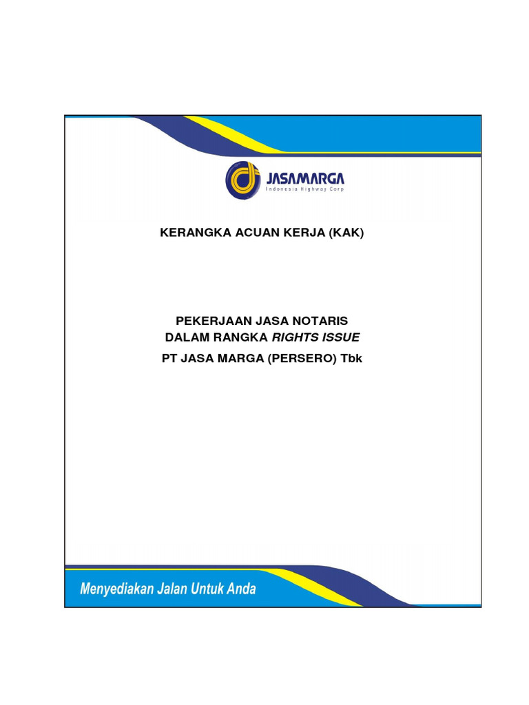 Tugas Notaris dalam Rights Issue Jasa Marga | PDF