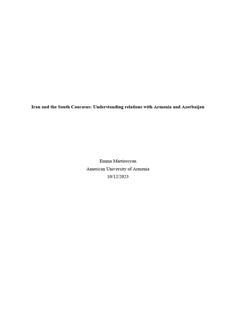 Armenia Iran | PDF | Azerbaijan | Armenia