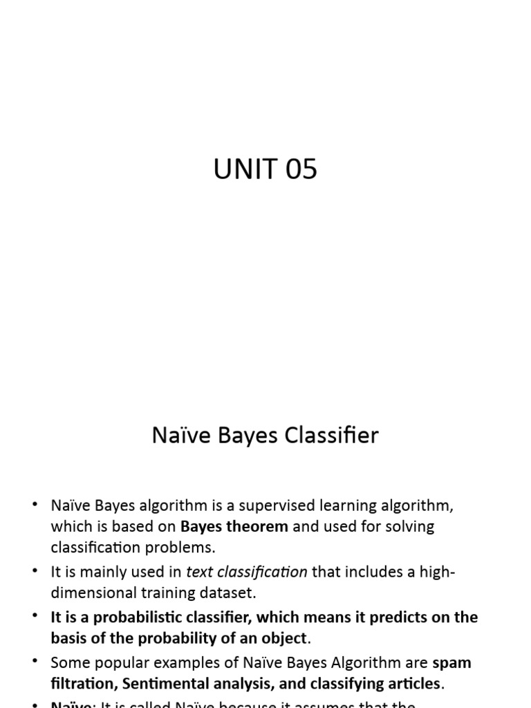 Unit 5 | PDF | Support Vector Machine | Statistical Classification