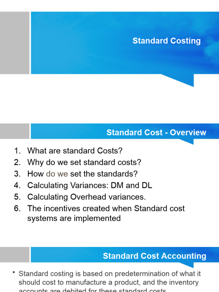 Ch00 Standard Costing And Variance Analysis Pdf Labour Economics Cost Accounting