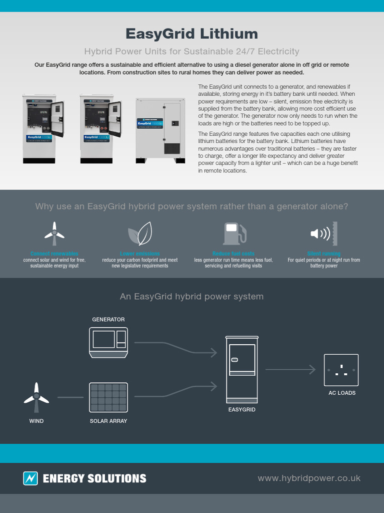 ES-EasyGrid-5kVA-10kVA-15kVA-Brochure | PDF | Renewable Energy | Hybrid Vehicle