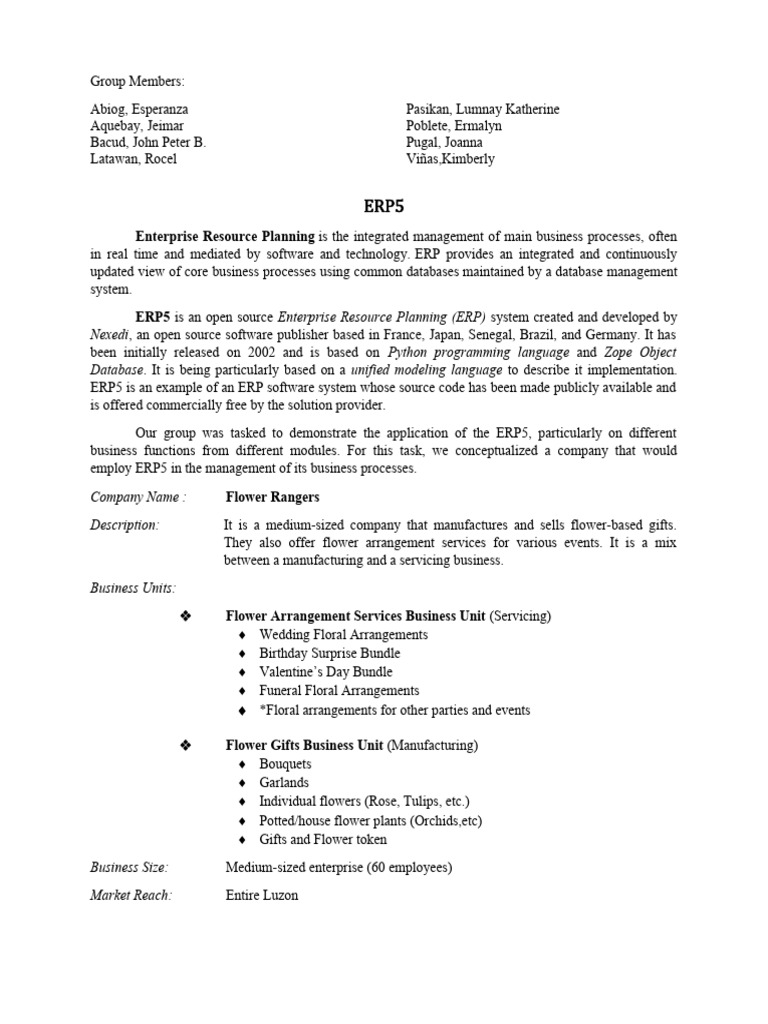 ERP Document | Download Free PDF | Invoice | Enterprise Resource Planning
