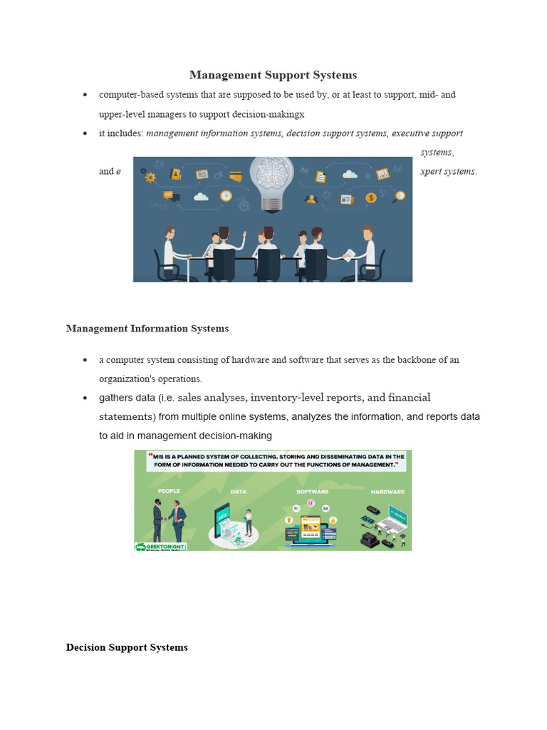 Management-Support-Systems (1) | PDF | Decision Support System | Artificial Intelligence