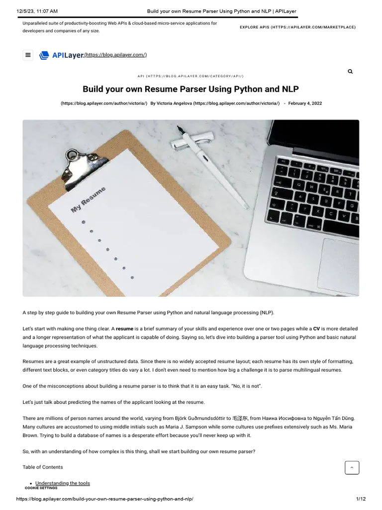 Build a Resume Parser with Python | PDF | Parsing | Résumé