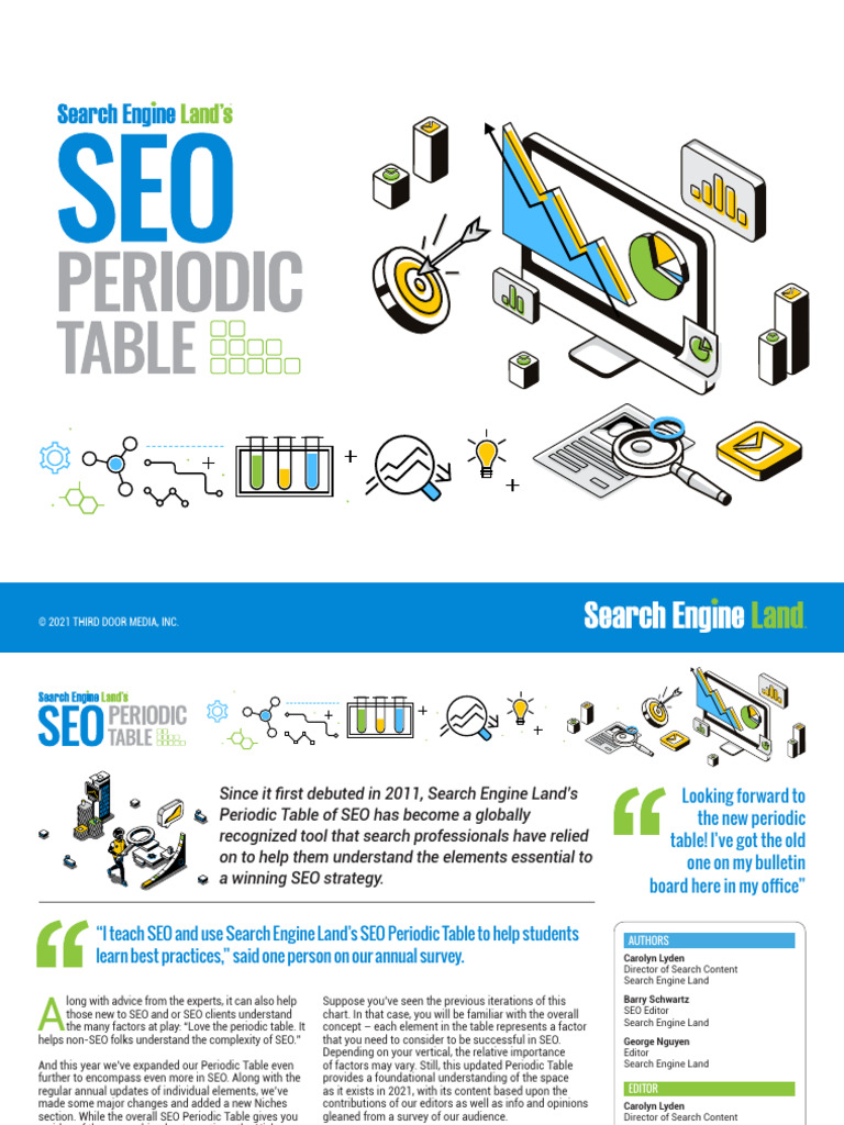 SEO Periodic Table | PDF | Search Engine Optimization | Html SEO Periodic Table | PDF | Search Engine Optimization | Html