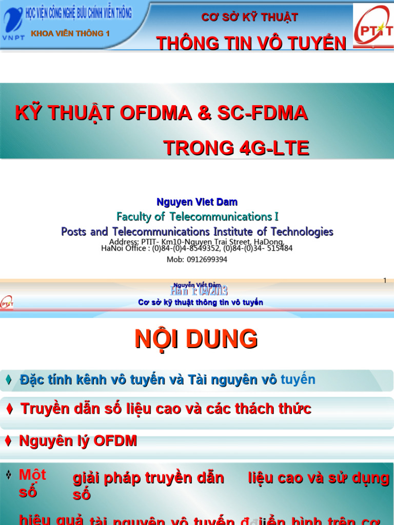 KỸ THUẬT OFDMA & SC-FDMA TRONG 4G-LTE | PDF