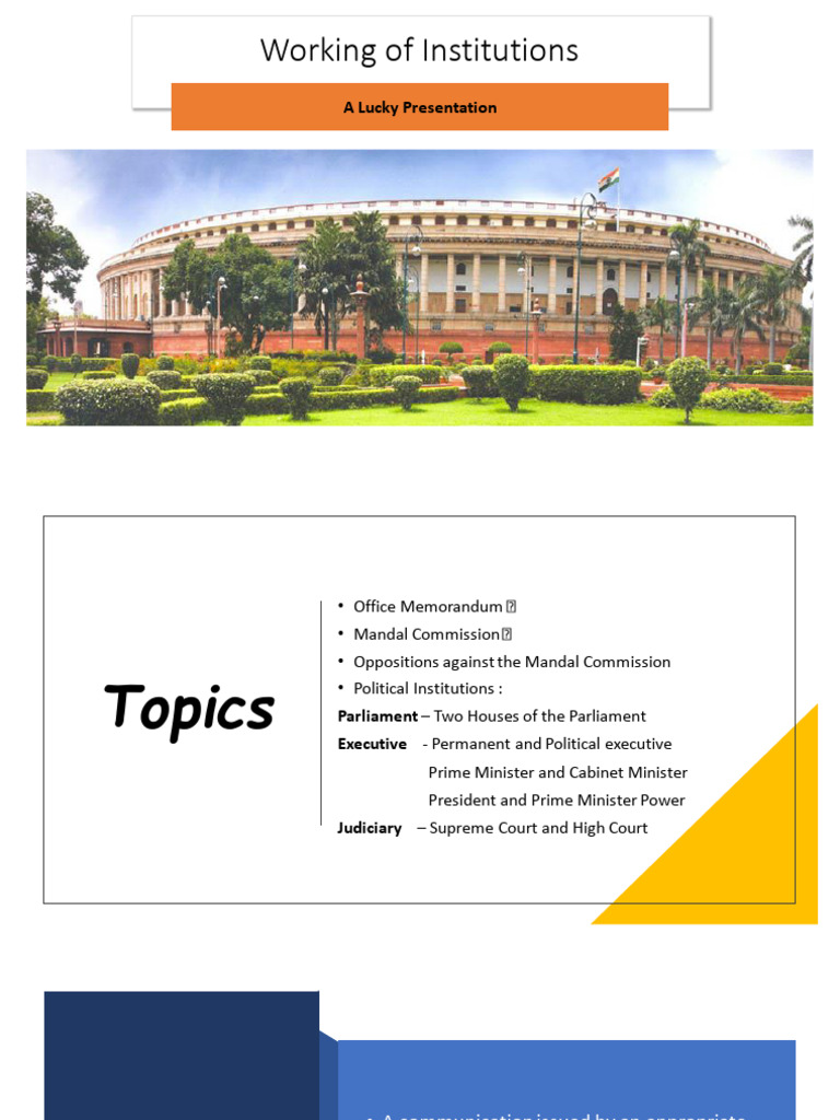 Working of Institutions | PDF | Public Law | Accountability