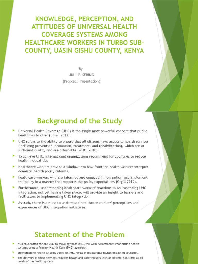 Slides Proposal UHC | PDF | Universal Health Care | Health Care