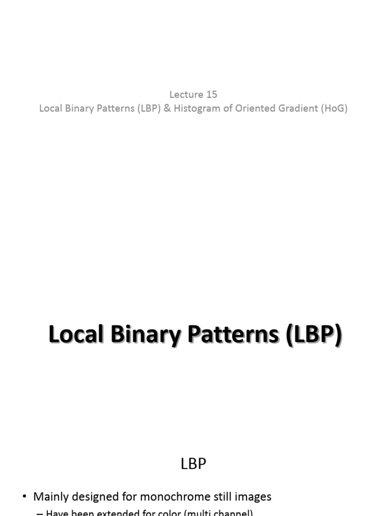 LBP Hog | PDF | Pixel | Applied Mathematics