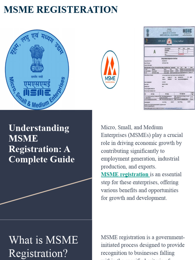 Apply For MSME Registration | PDF | Small And Medium Sized Enterprises ...