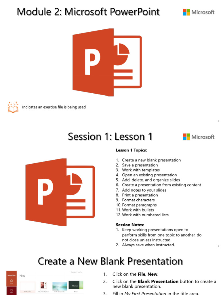 Microsoft PowerPoint Student Handout PDF | PDF | Computer File | Page Layout