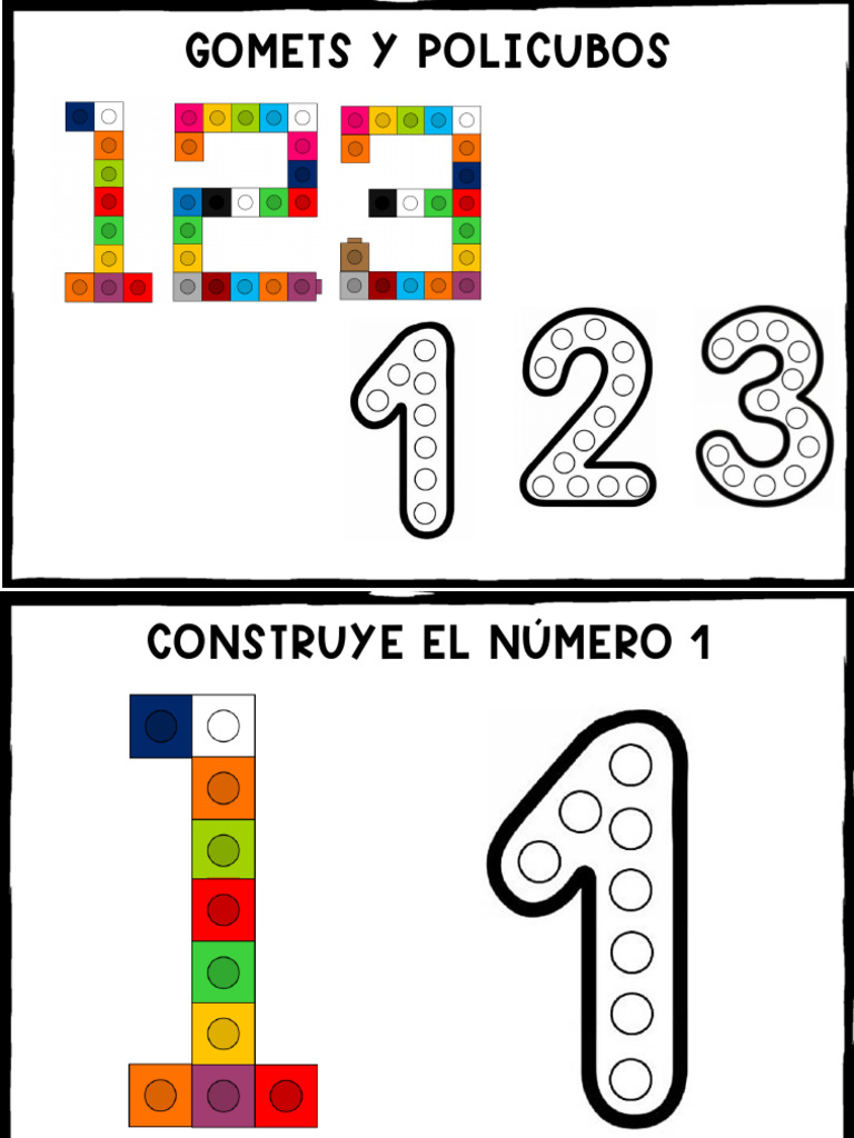 Trabajamos Los Numeros Gomets y Policubos | PDF