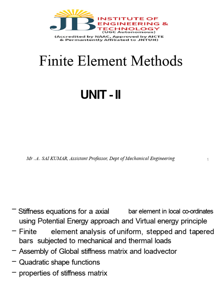 Fem Unit Ii | Download Free PDF | Finite Element Method | Stress ...