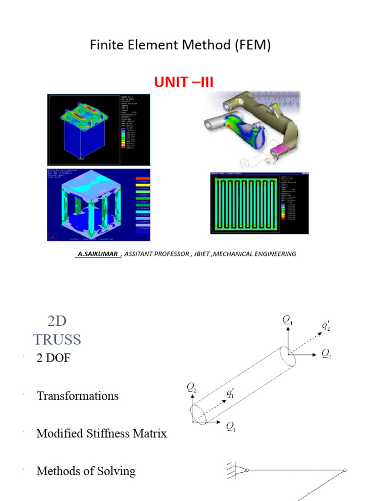 Fem Unit III | PDF | Matrix (Mathematics) | Finite Element Method