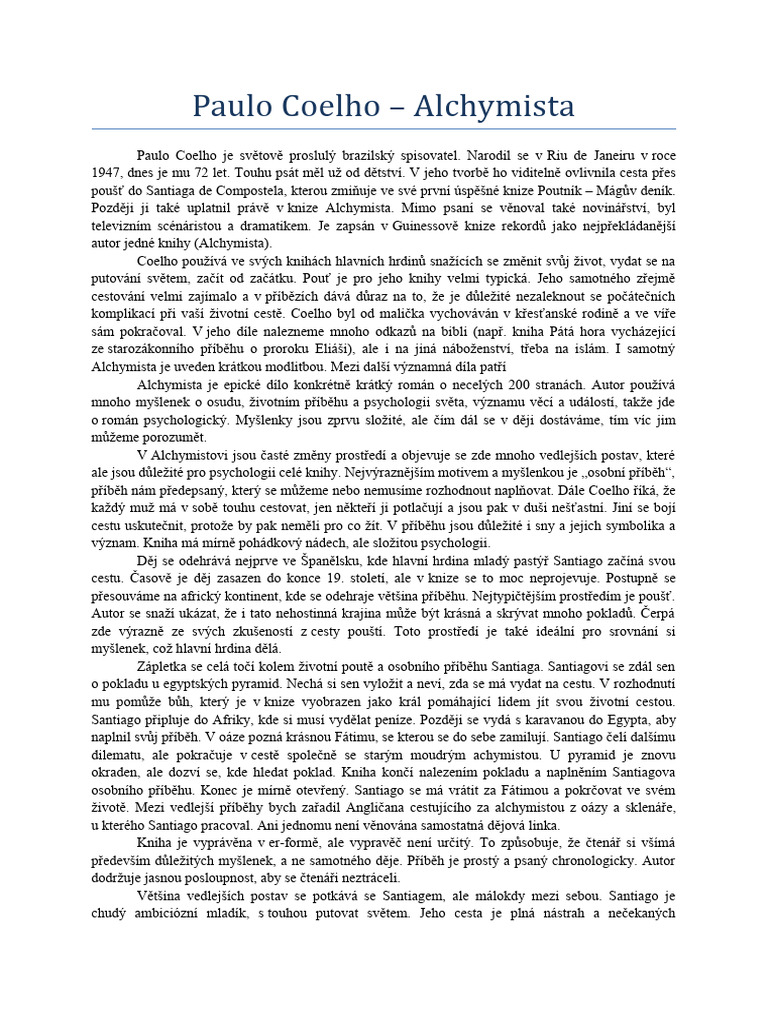 Paulo Coelho - Alchymista | PDF