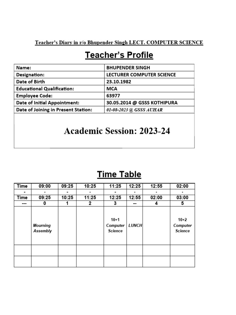 Teacher Dairy | PDF | Relational Database | Sql