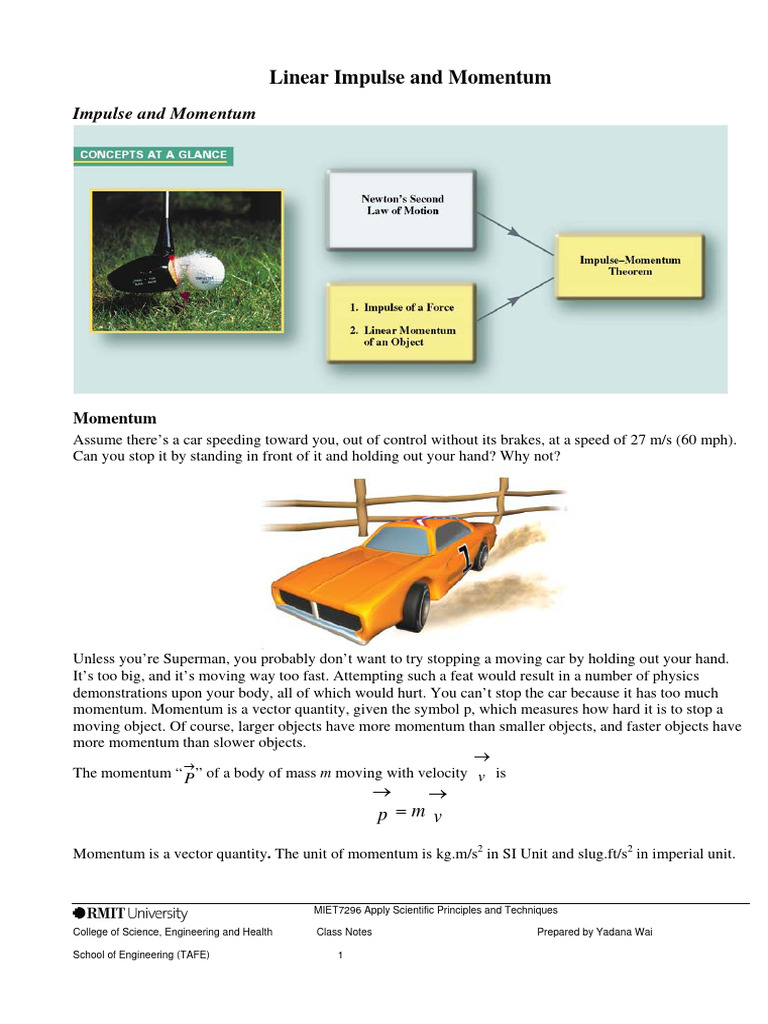Dynamics (Linear Impulse and Momentum) | Download Free PDF | Momentum | Force