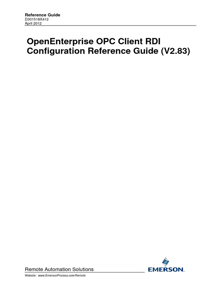 Guide Openenterprise Opc Client Rdi Configuration Reference Guide en ...