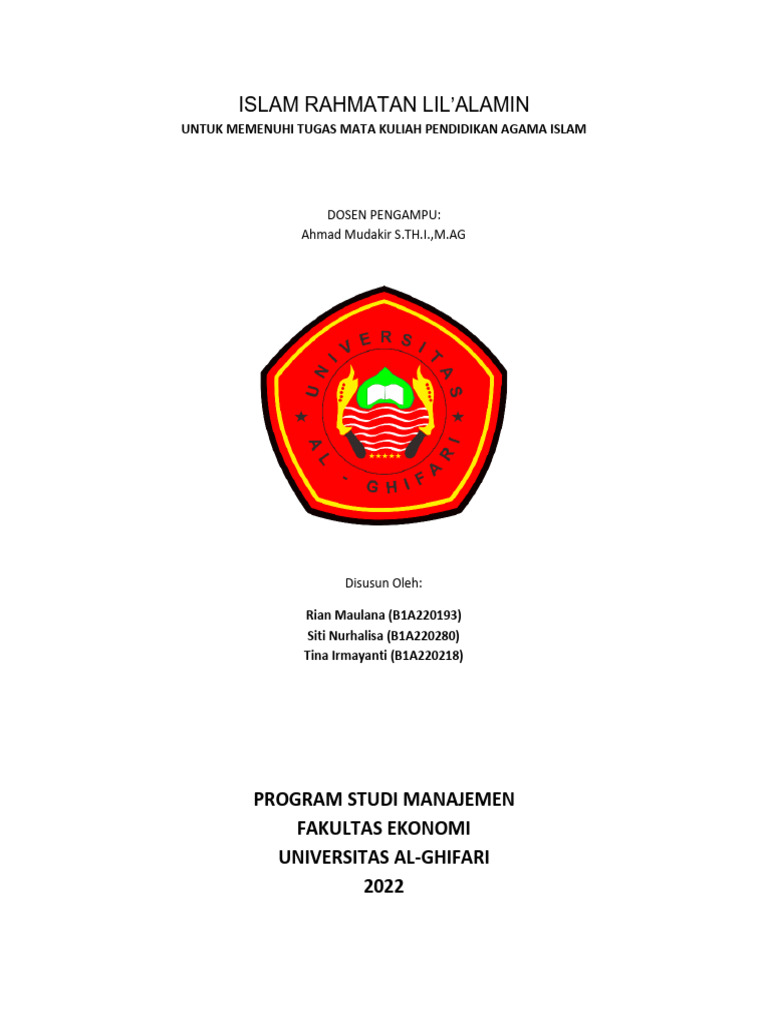 Islam Rahmatan Lil'Alamin. | PDF