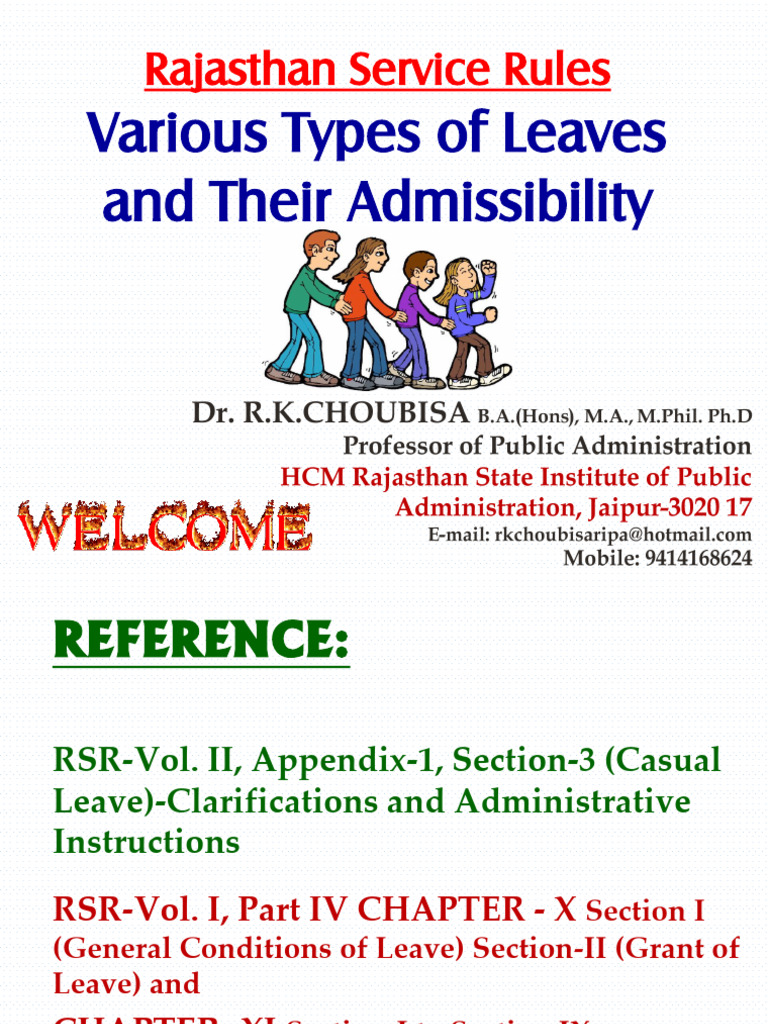 Rajasthan Leave Rules Overview | PDF | Social Programs | Labor