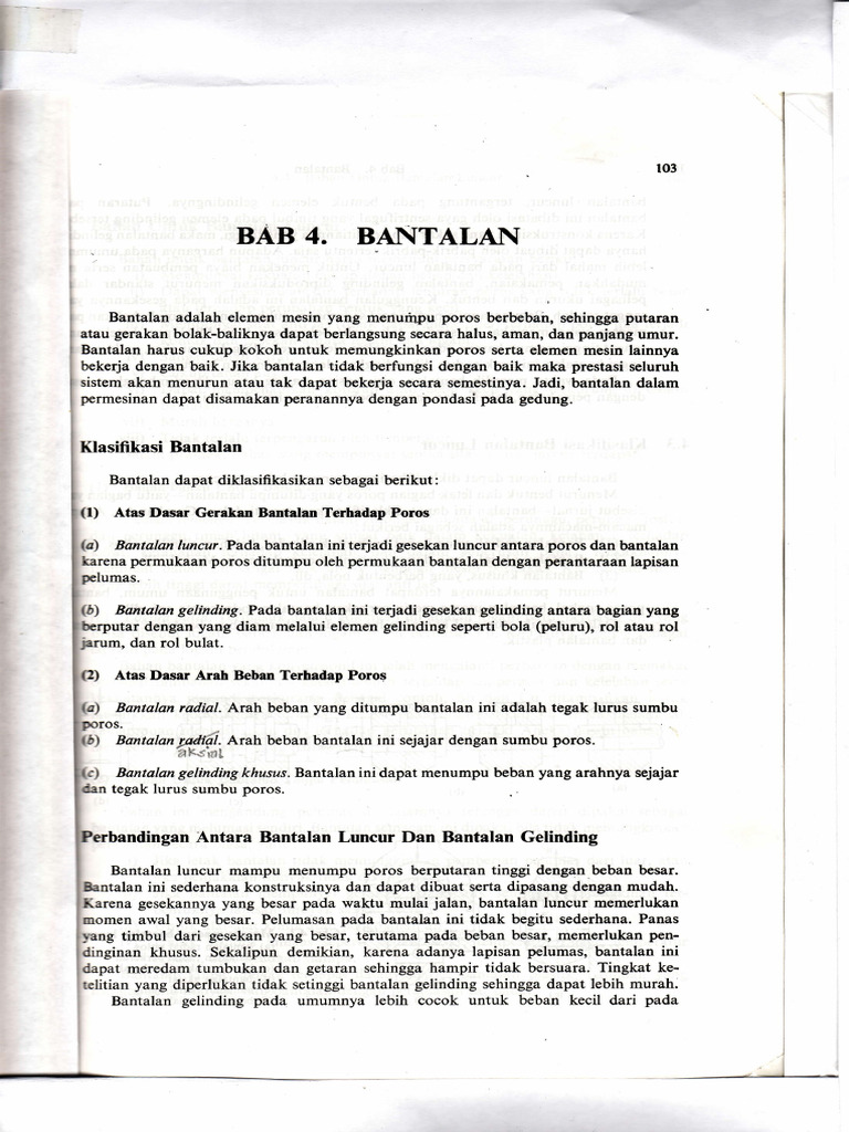 Klasifikasi dan Bahan Bantalan Mesin | PDF