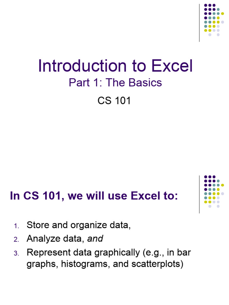 Intro Excel FA12 | PDF | Microsoft Excel | Spreadsheet
