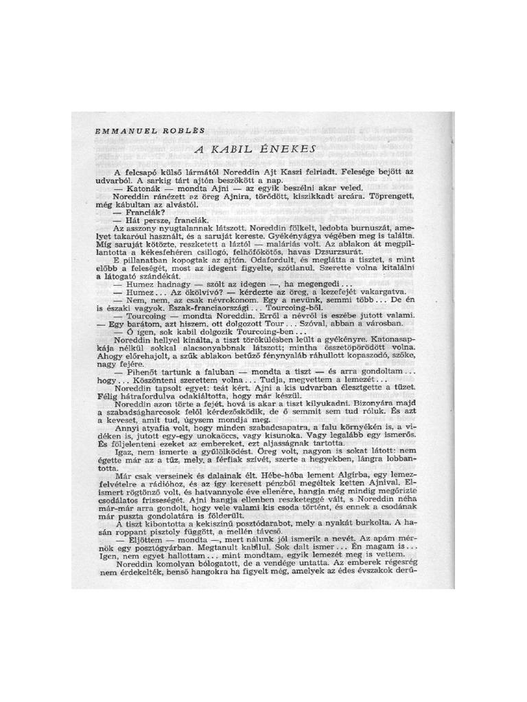 A Kabil Énekes | PDF