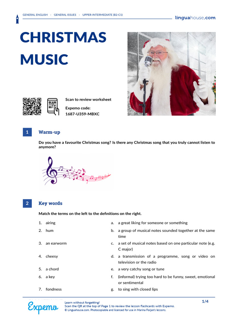 Christmas Music British English Student Ver2 | PDF