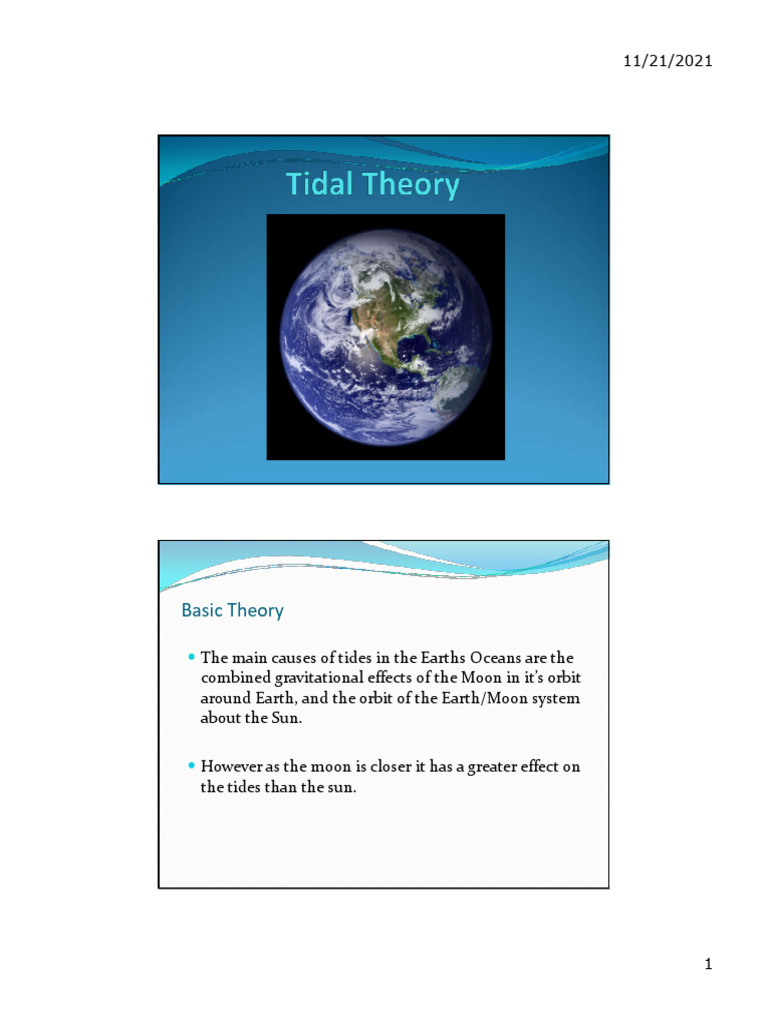1.tides Theory v3 | PDF | Tide | Moon