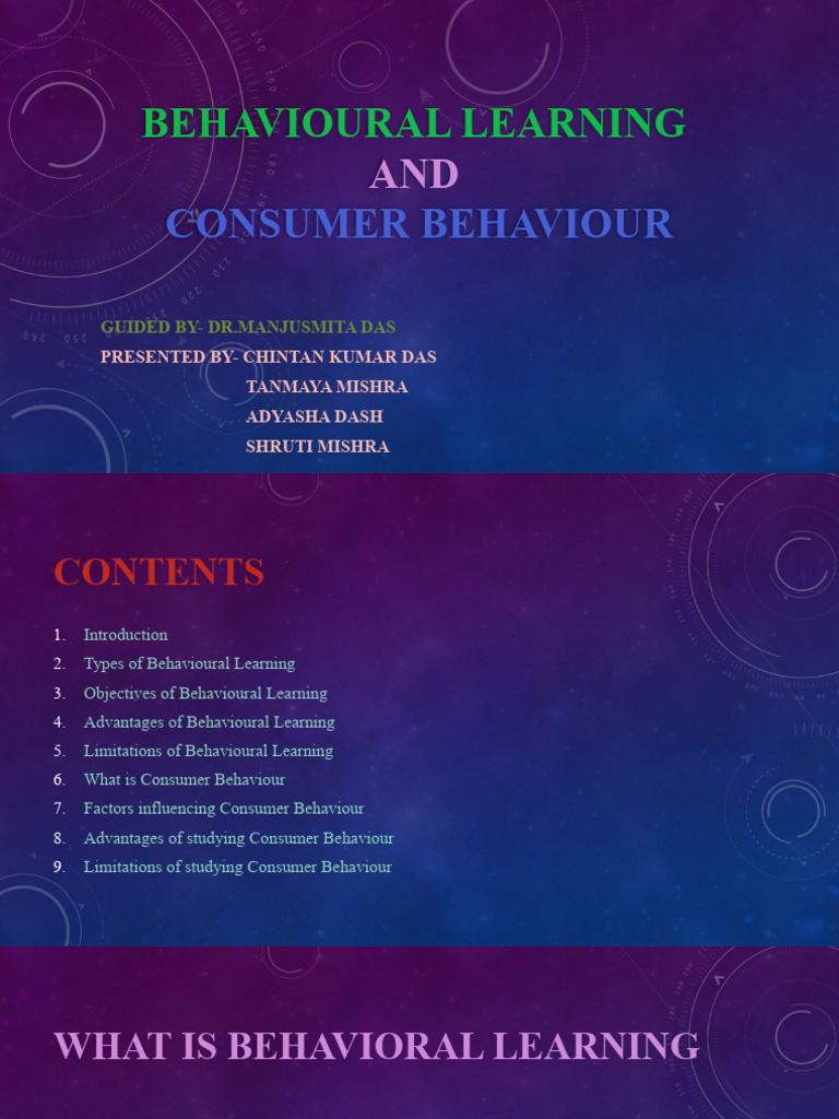 Behavioral Learning in Consumer Behavior | PDF | Consumer Behaviour ...
