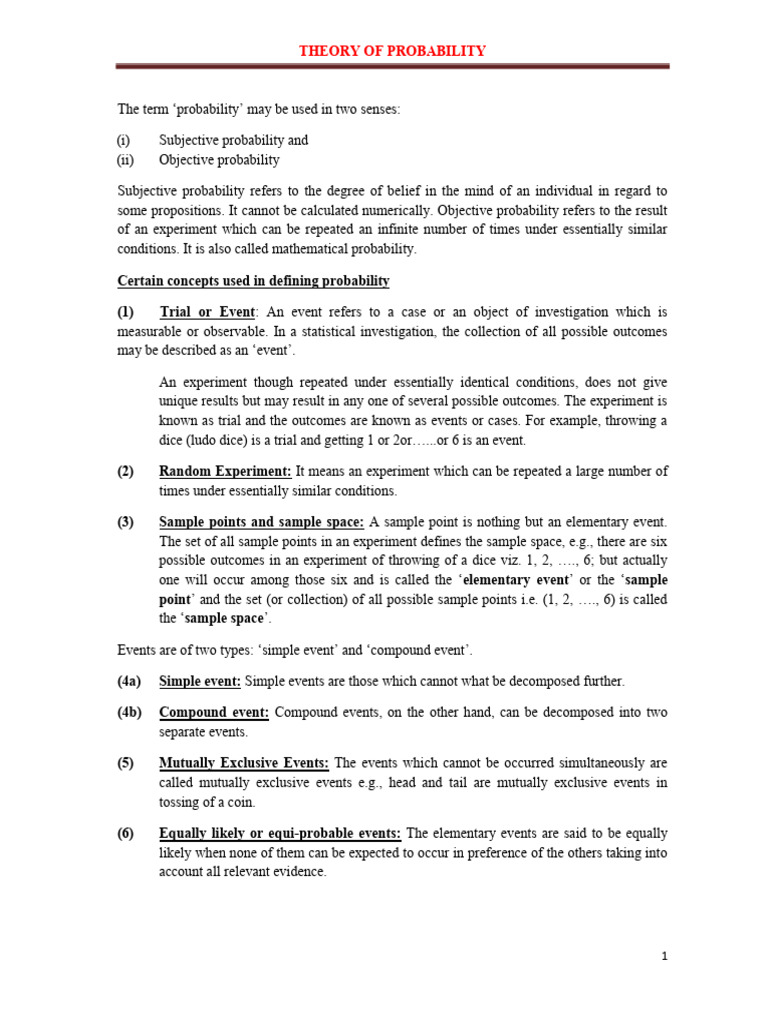 Theory of Probability | PDF | Probability | Probability Theory