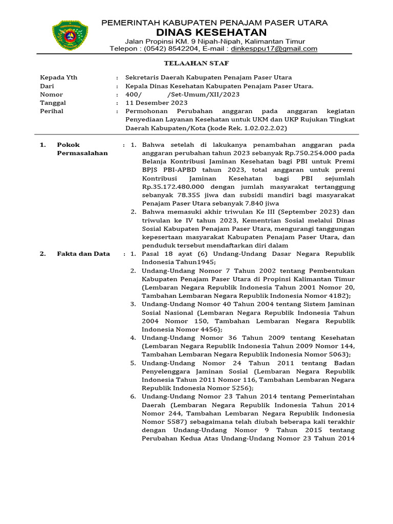 TS Perubahan Perbup | PDF