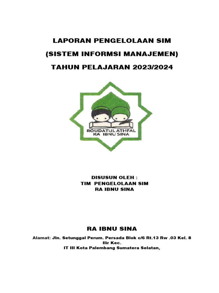 Laporan Pengelolaan SIM MADRASAH | PDF | Bisnis | Komputer
