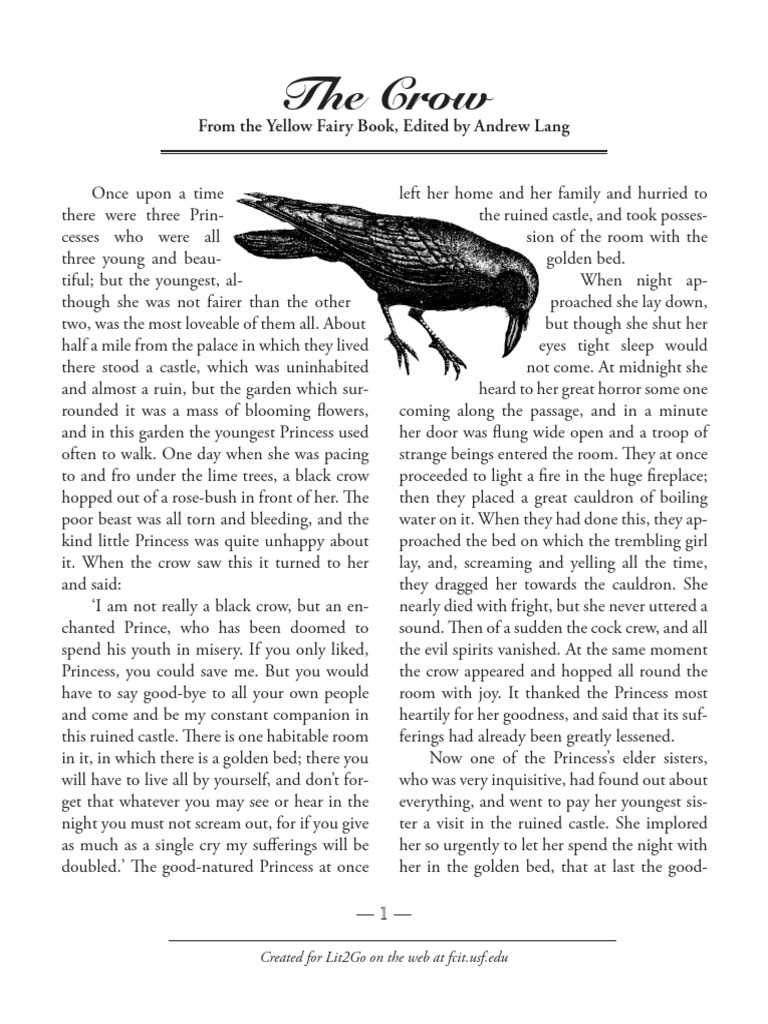The Yellow Fairy Book 006 The Crow | PDF | Fairies | Traditional Stories