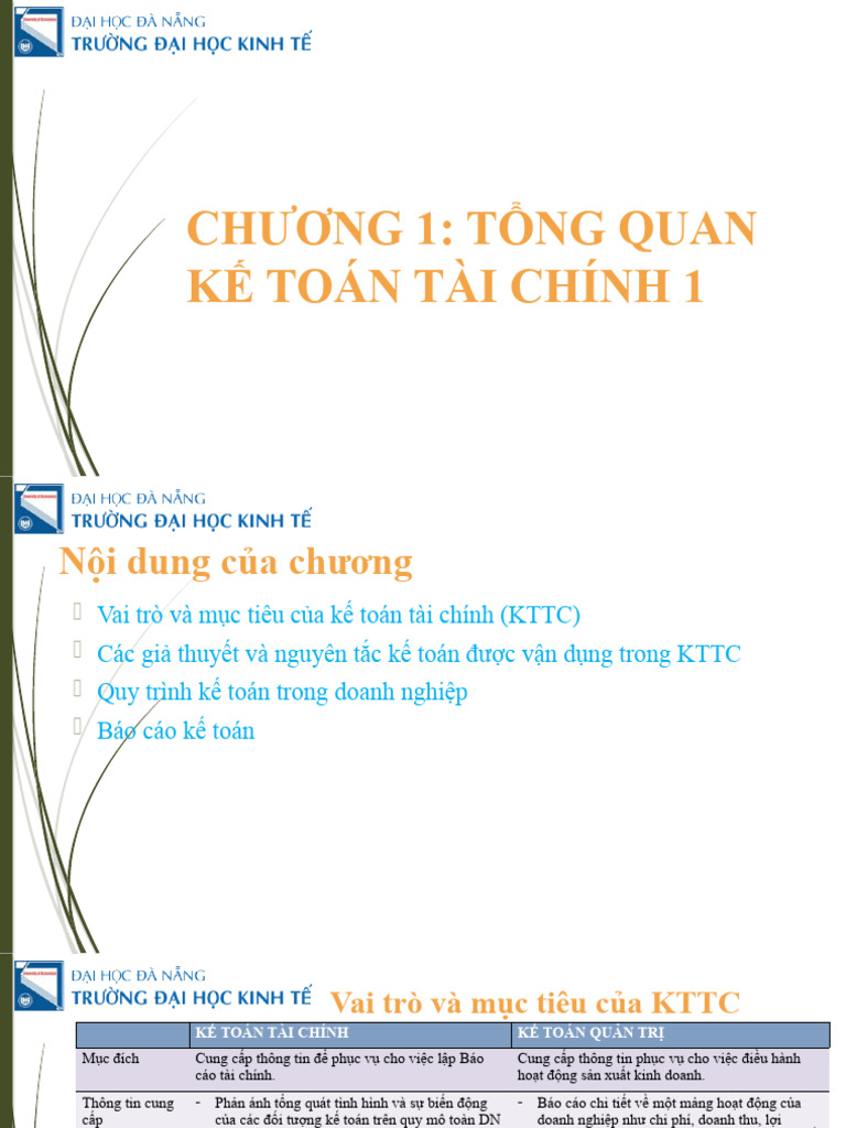 Chuong 1 - Tong Quan Ke Toan Tai Chinh | PDF