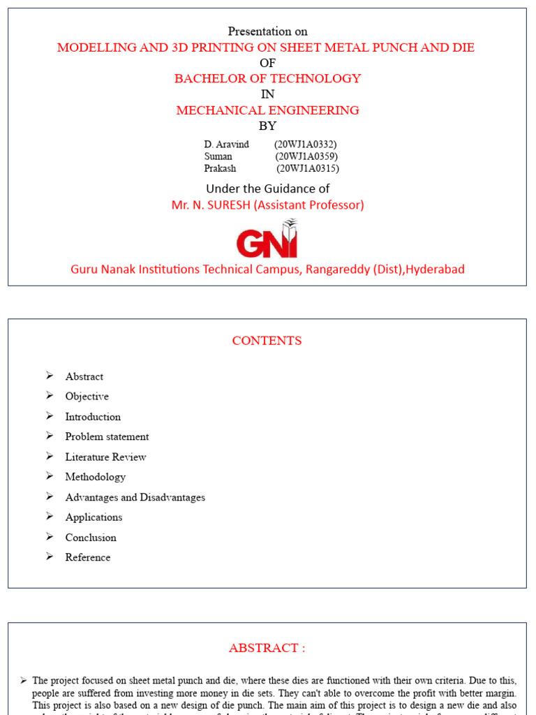 PROJECT REVIEW 1 Final | PDF | Prototype | Sheet Metal